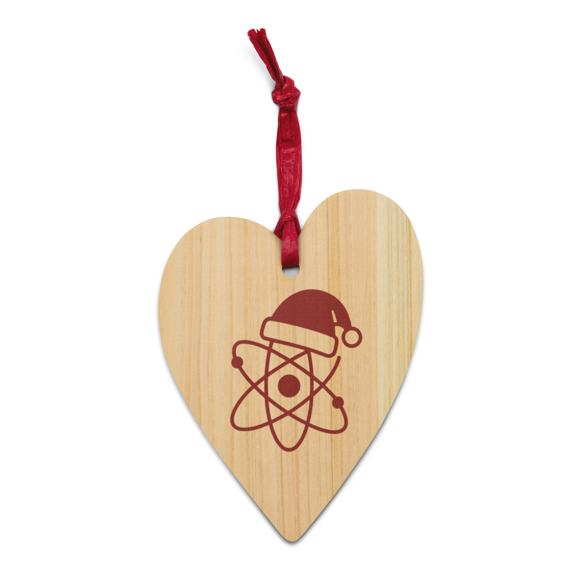 Atom & Santa Hat Design Wooden ornaments – The Nuclear Institute